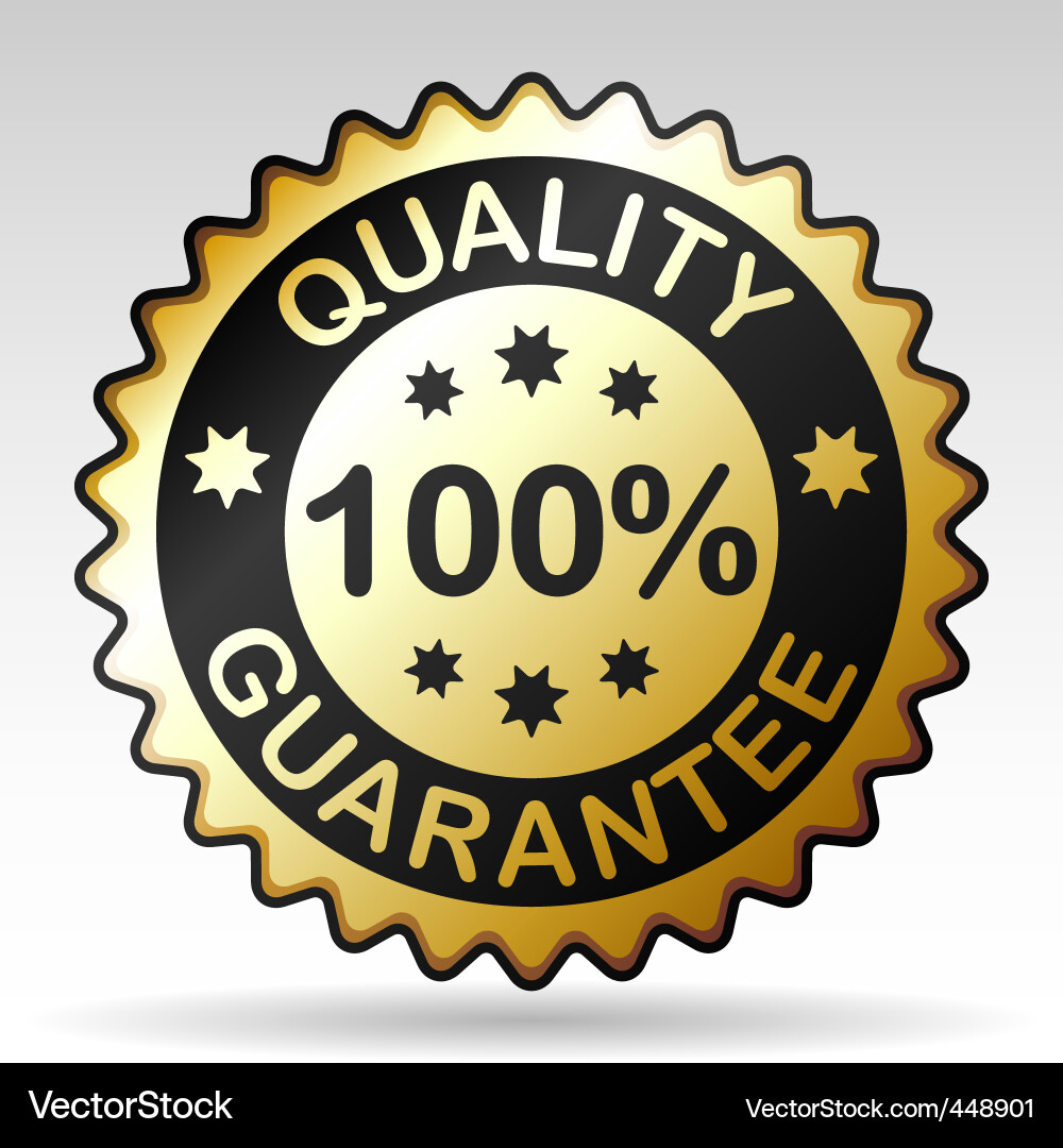 Quality guarantee label Royalty Free Vector Image