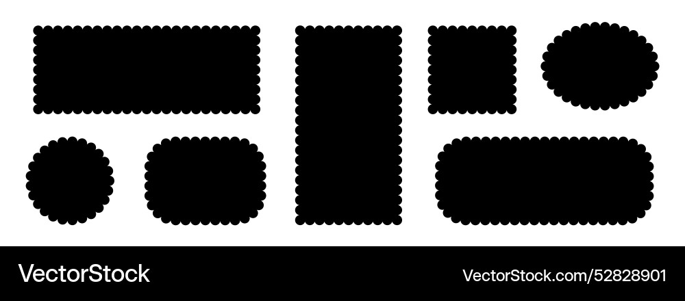 Scallop Border Frame Royalty Free Vector Image