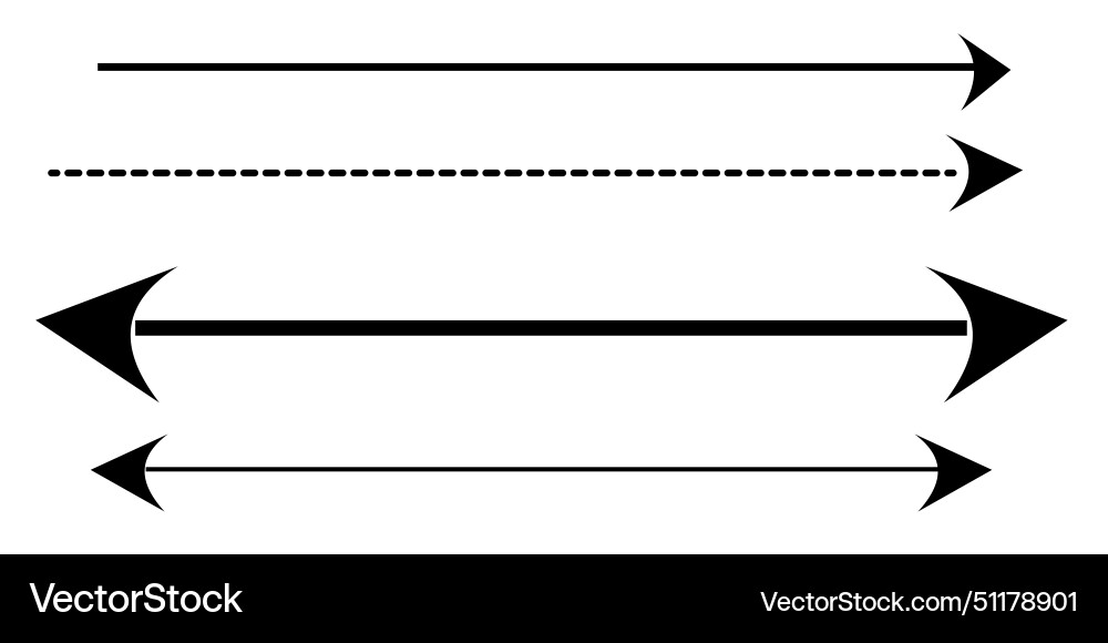 Straight arrows Royalty Free Vector Image - VectorStock