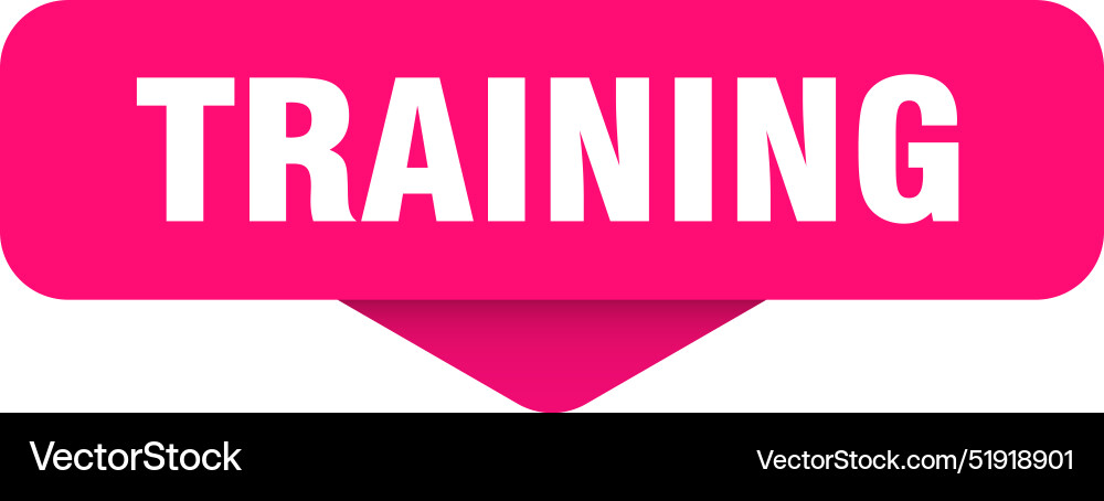 Training sticker training sign on transparent Vector Image