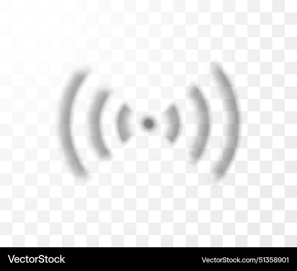 Wireless sound wave effect on isolated background Vector Image