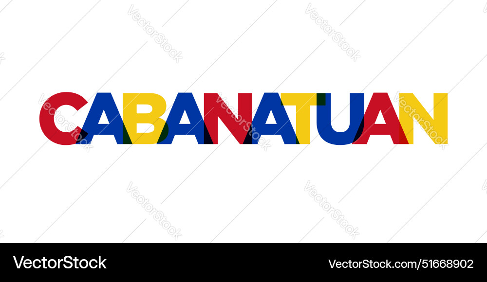 Cabanatuan in the philippines emblem design Vector Image