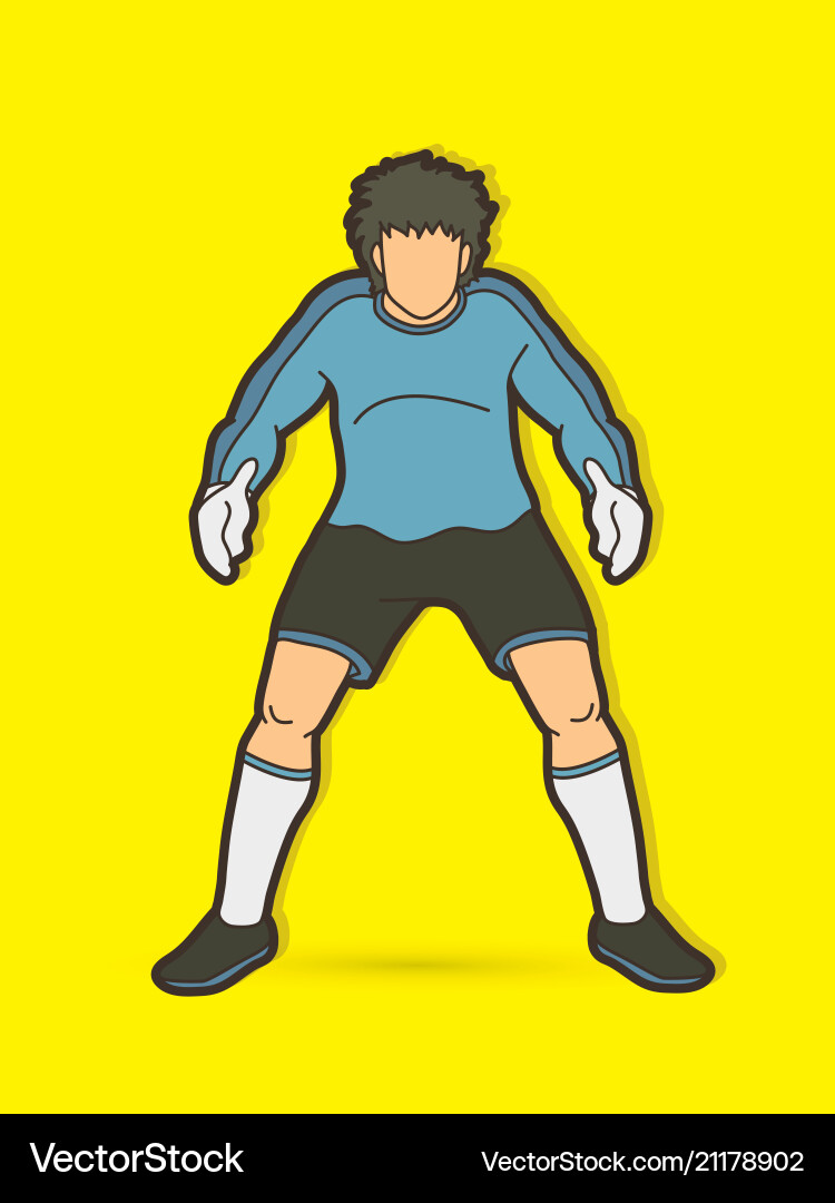 Soccer Goalie Standing Clipart Goalkeeper Standing Vector Stock Photos