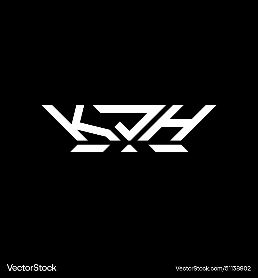 Kjh letter logo design kjh simple and modern logo Vector Image