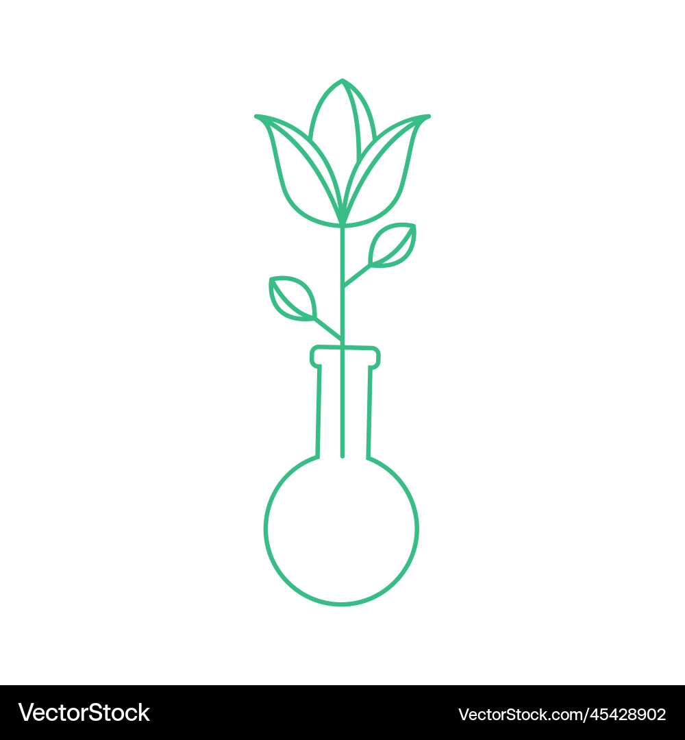 Labs plant icon logo Royalty Free Vector Image