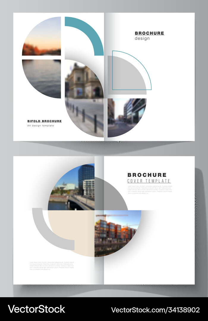 Layout two a4 cover mockups design Royalty Free Vector Image