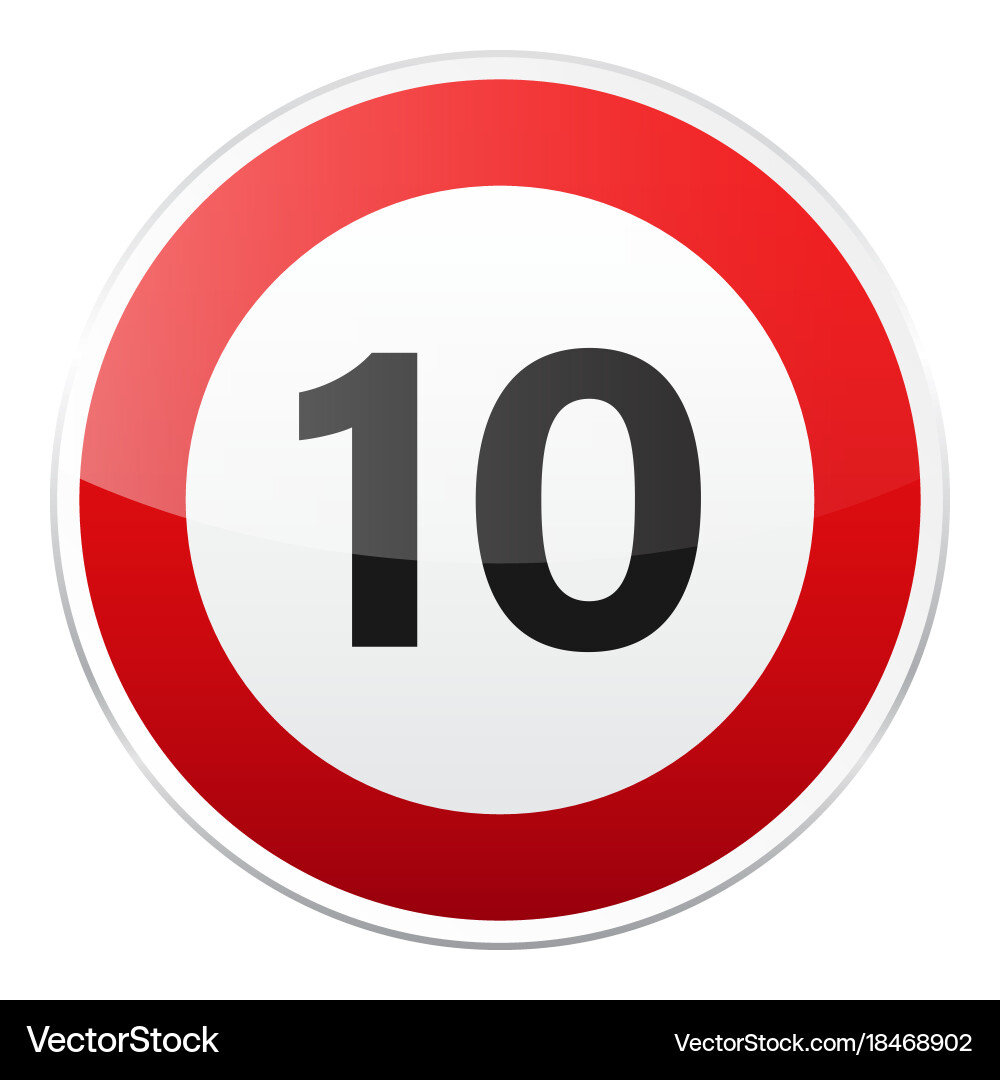 Road red sign on white background traffic Vector Image