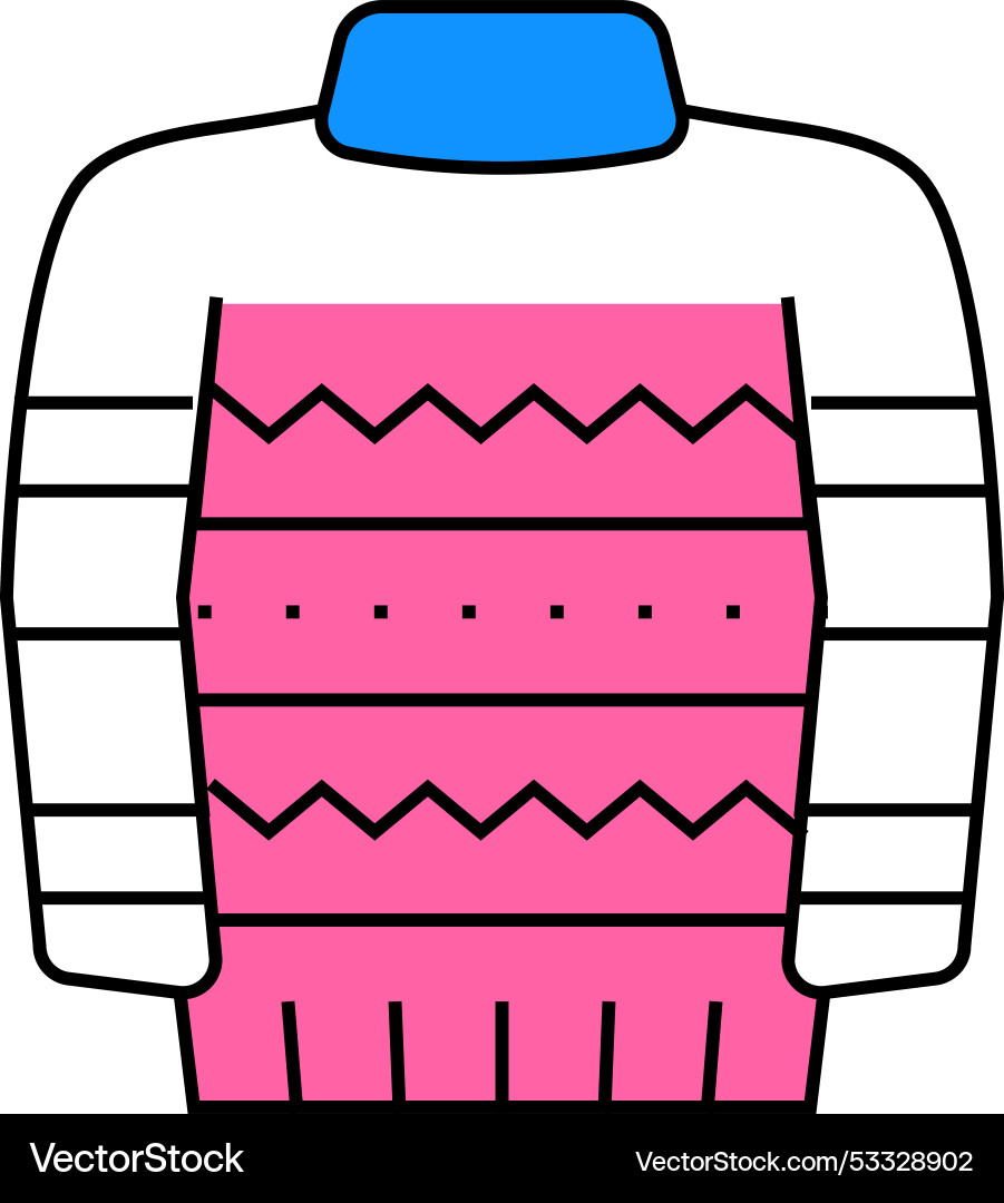 Sweater clothes sign icon color Royalty Free Vector Image