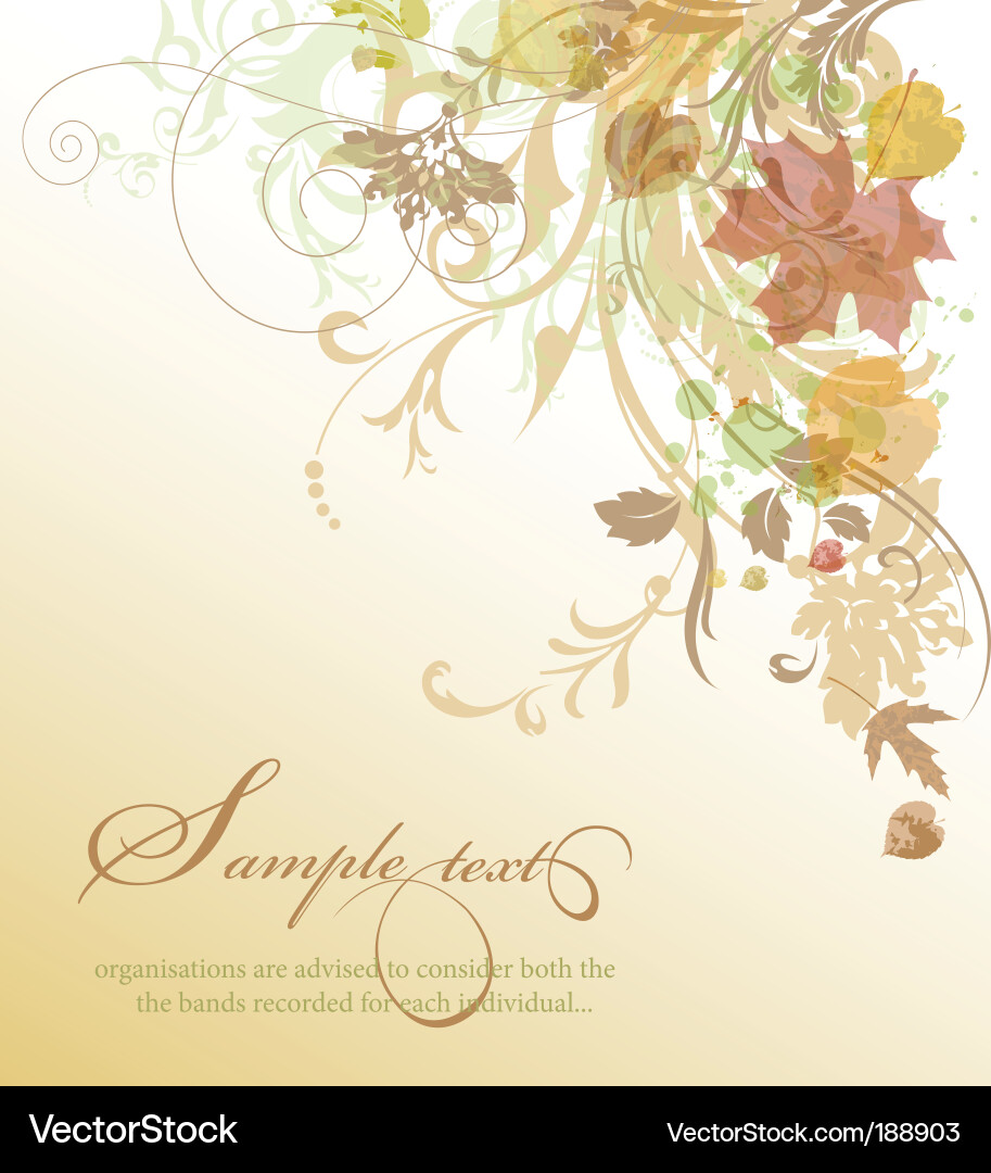 Floral Scroll Background Royalty Free Vector Image