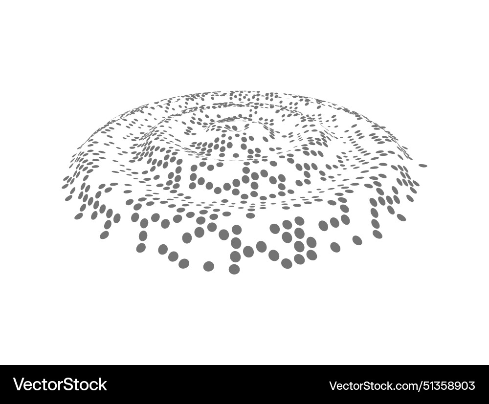 Grey digital wave ripple effect Royalty Free Vector Image