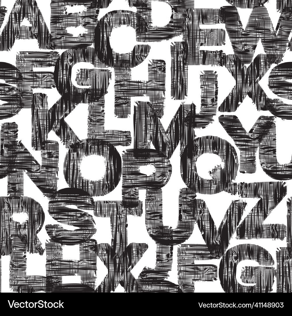 Textile Letter Pattern - Retro Style Royalty Free Vector