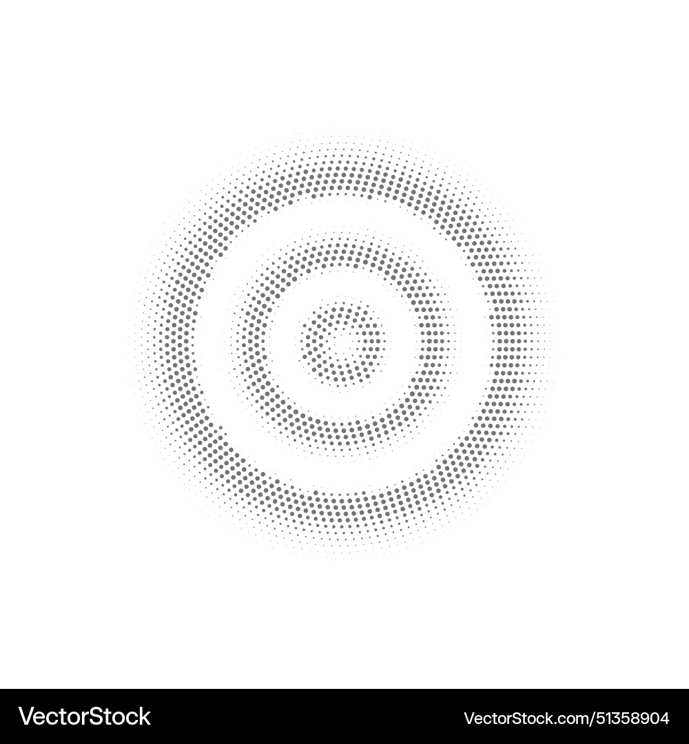 Dots grid rings ripple effect sound Royalty Free Vector