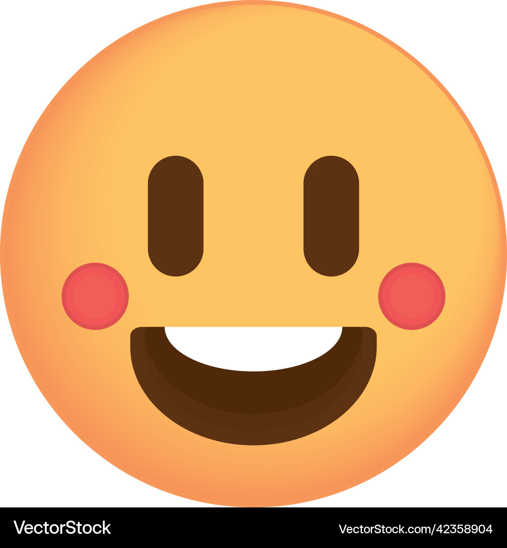 Emoji happy face Royalty Free Vector Image - VectorStock