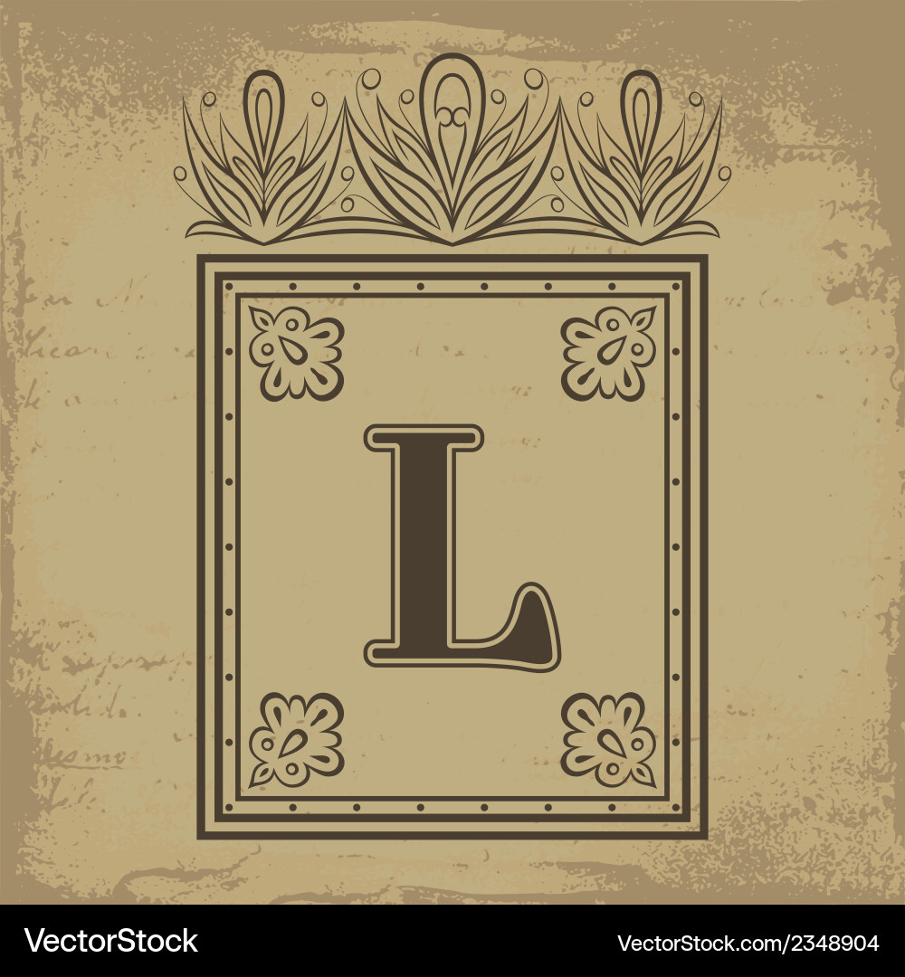 Letter l Royalty Free Vector Image - VectorStock