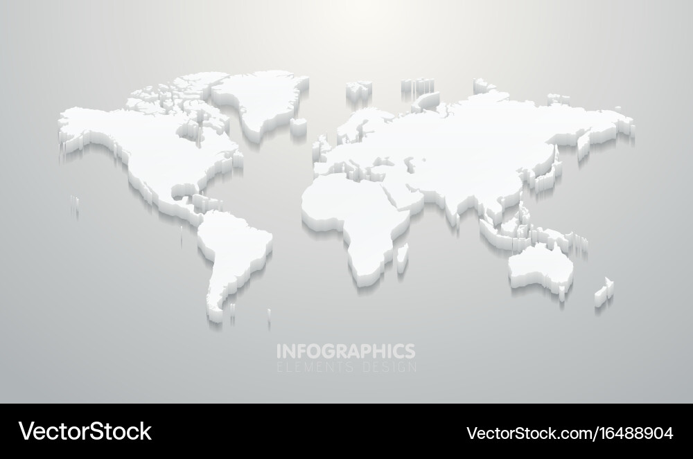 Minimalistic world map Royalty Free Vector Image