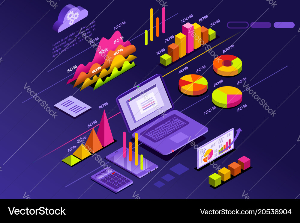 Perfect statistics presentation Royalty Free Vector Image