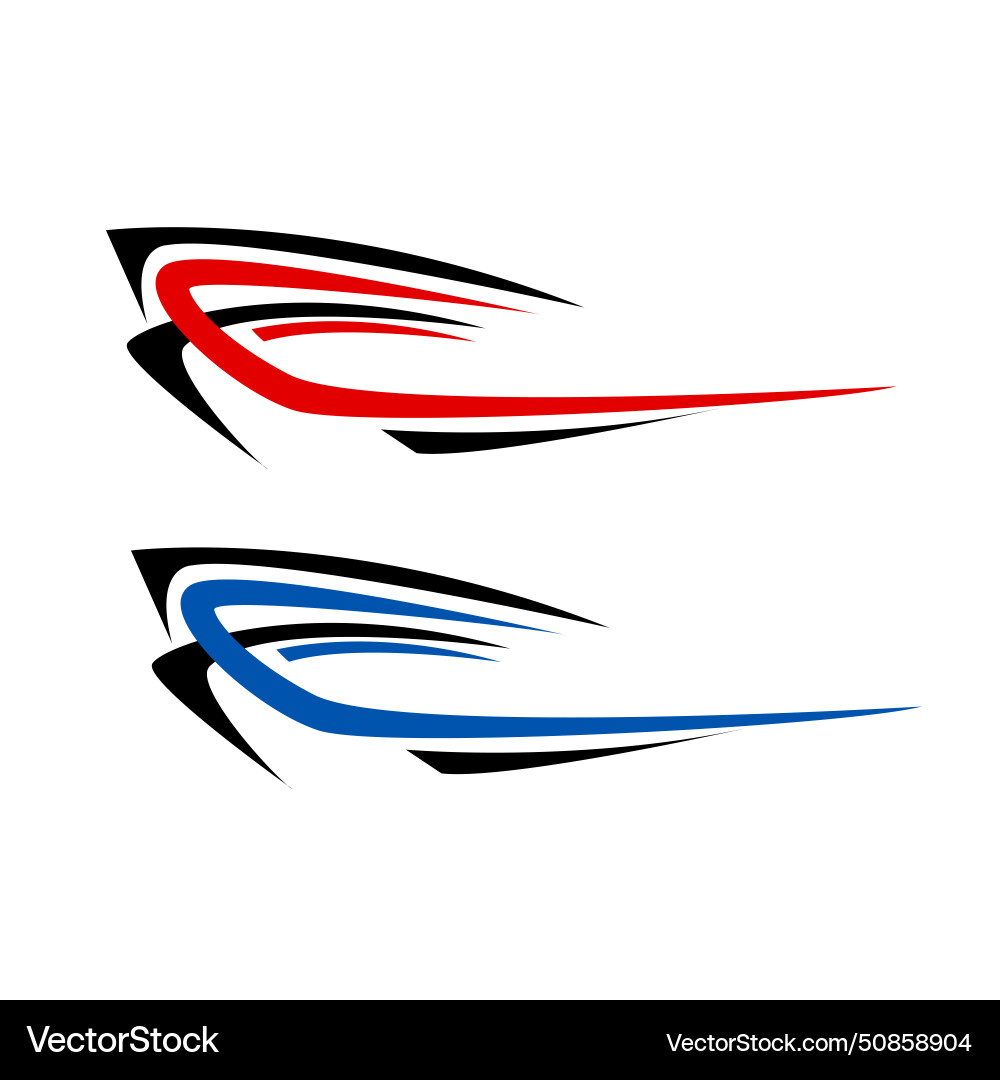 Racing car body sticker design Royalty Free Vector Image