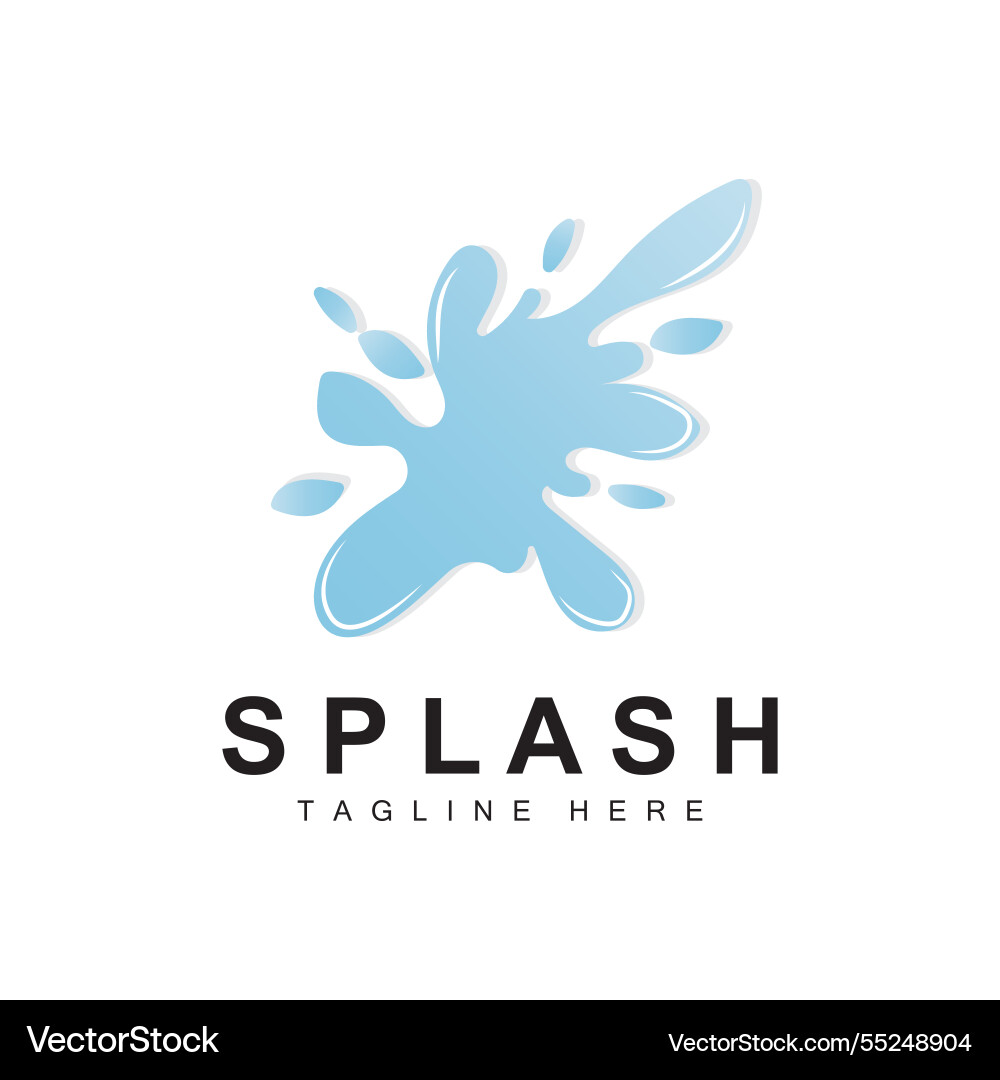 Splash logo water wave icon bubble Royalty Free Vector Image