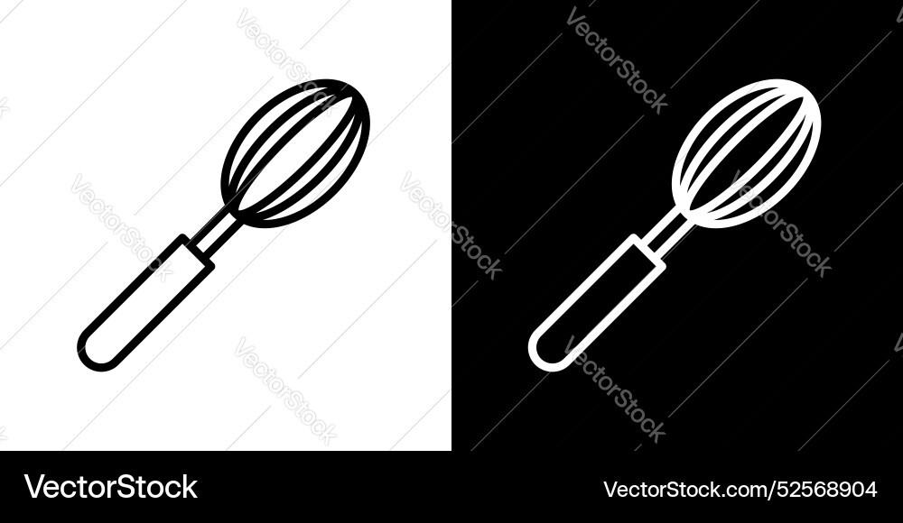 Whisk icon set on white background Royalty Free Vector Image