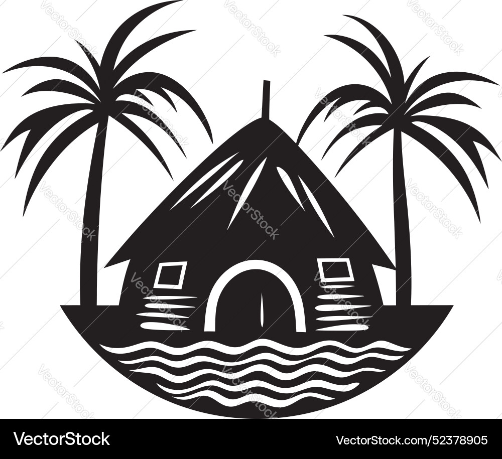 Authentic abode iconic african hut symbol rustic Vector Image