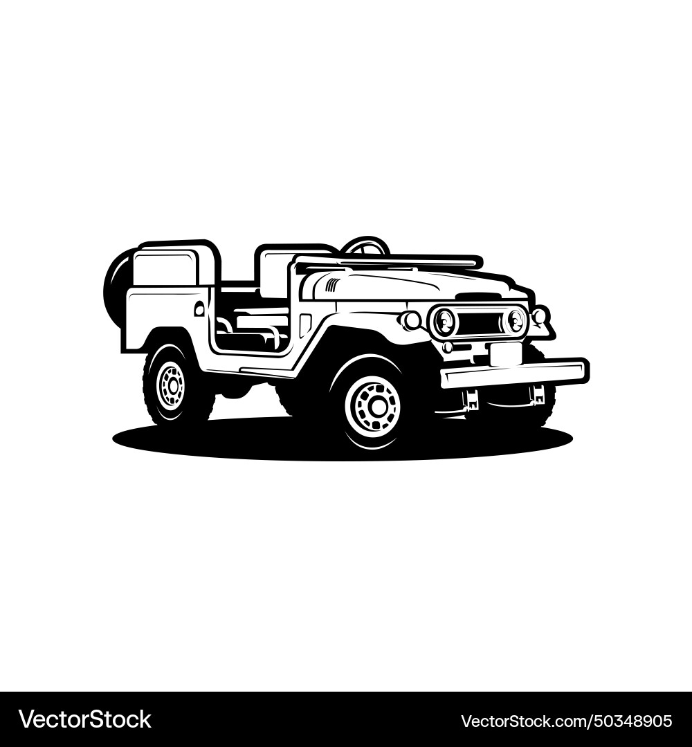Classic 4x4 offroad overland Royalty Free Vector Image