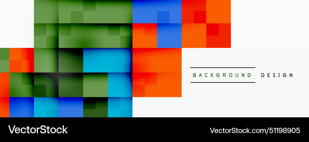 Colorful squares on white background create Vector Image