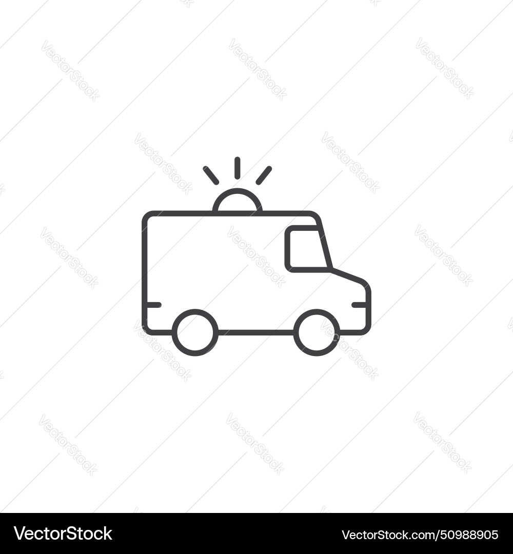 Emergency car icon in flat style ambulance Vector Image