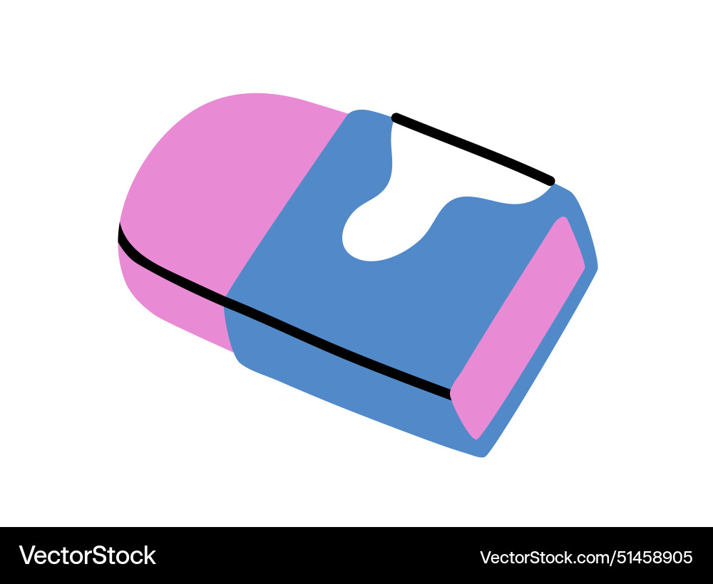 Eraser rubber accessory gummy tool for erasing Vector Image
