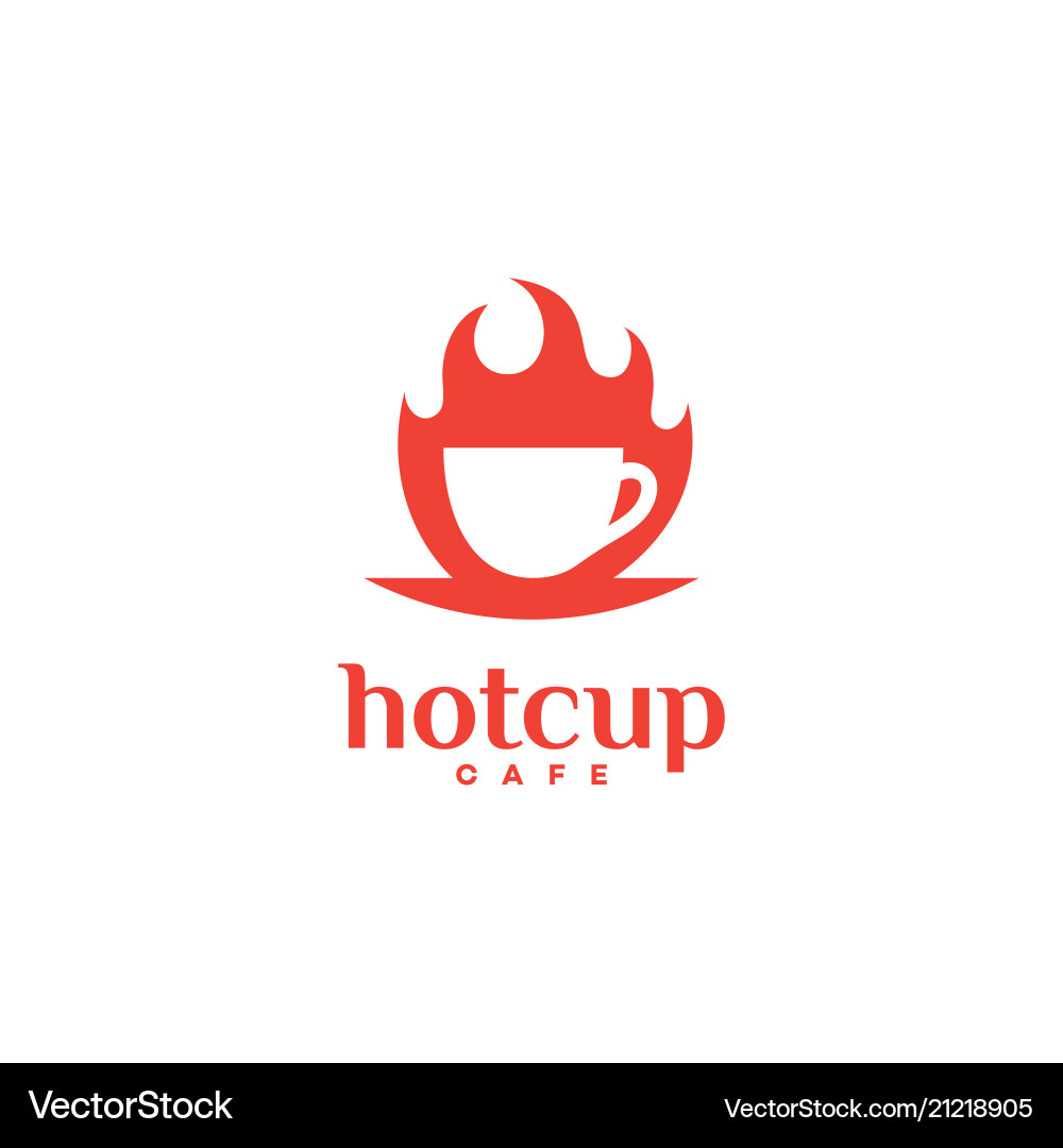 Hot cup logo Royalty Free Vector Image - VectorStock