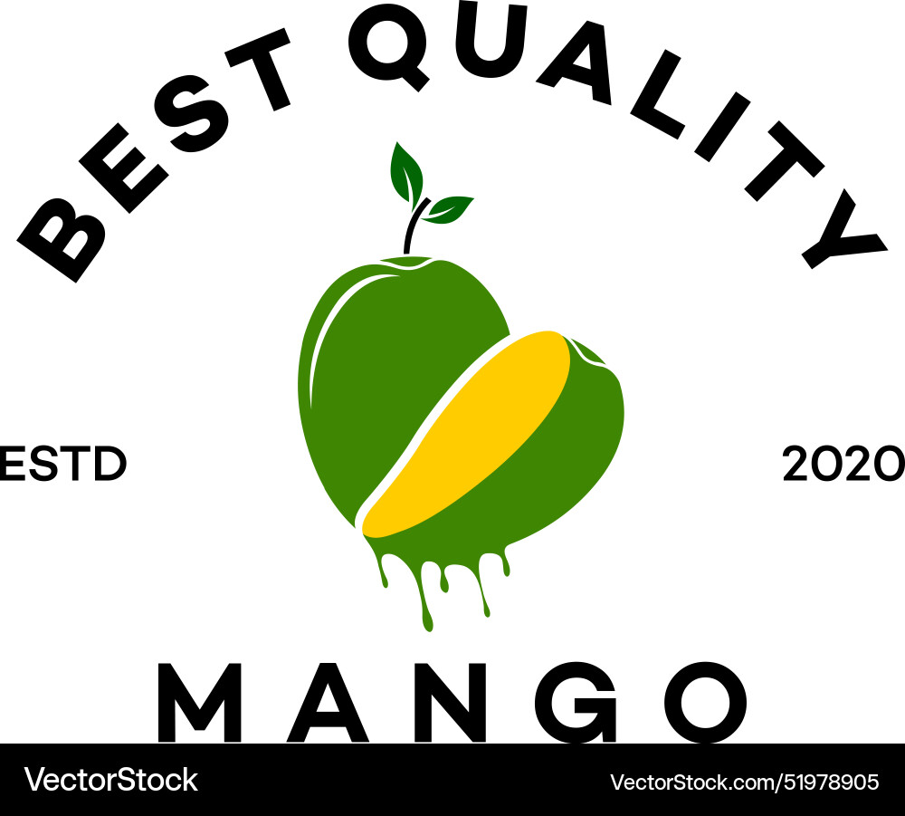 Mango logo template design Royalty Free Vector Image