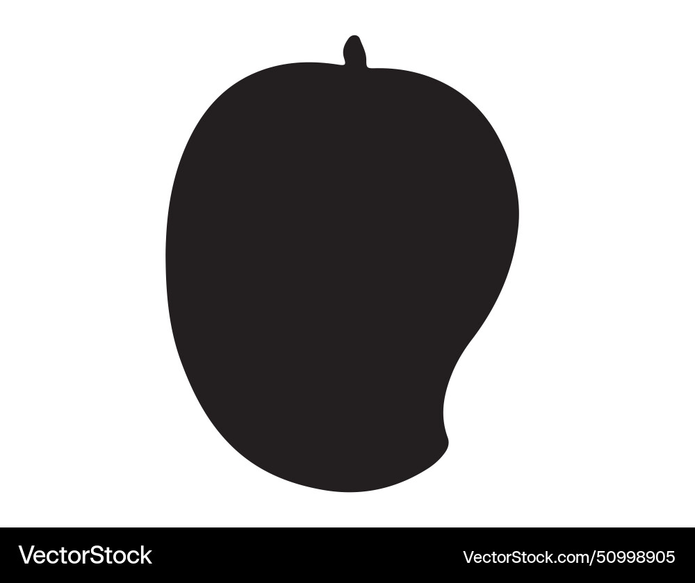 Mango silhouette art Royalty Free Vector Image