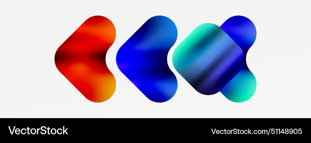 Red blue and green logo with electric blue Vector Image