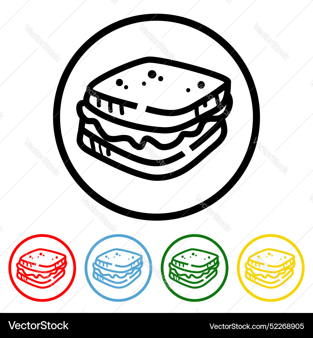 Sandwich icon design element Royalty Free Vector Image