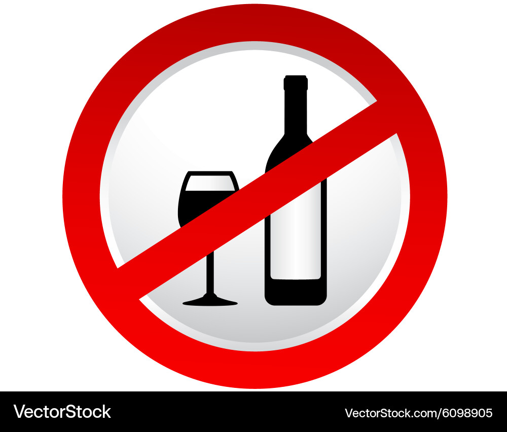 Stop alcohol sign Royalty Free Vector Image - VectorStock