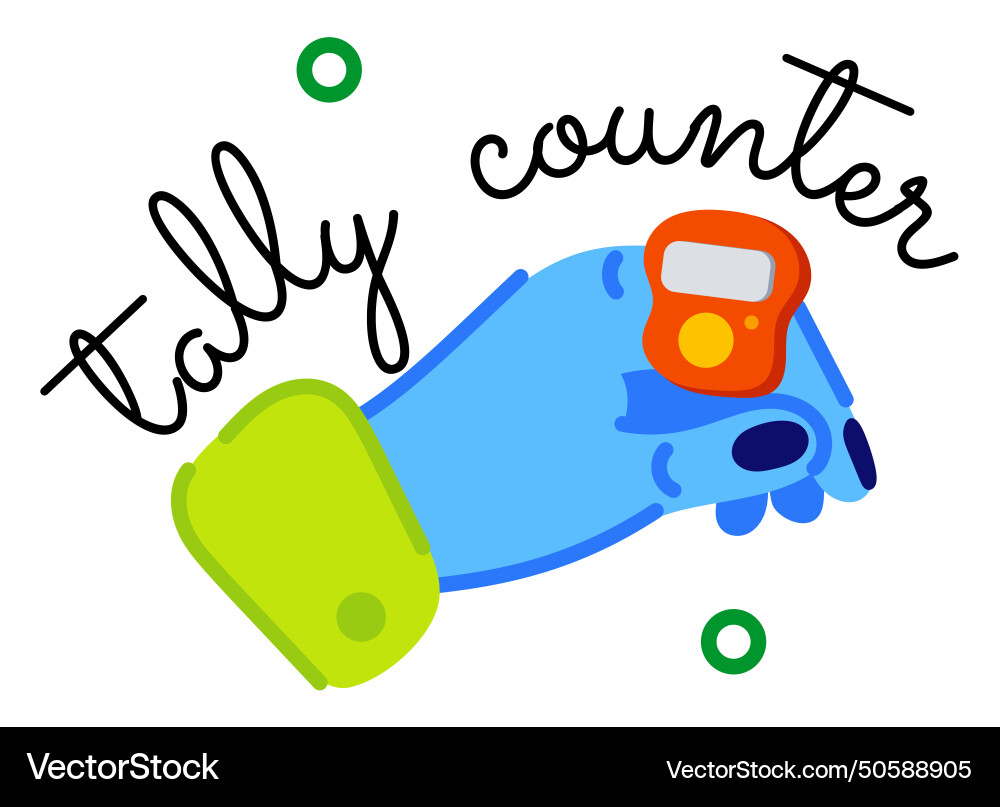 Tally counter Royalty Free Vector Image - VectorStock