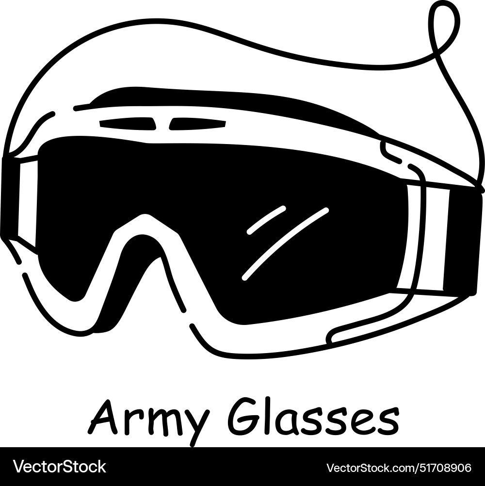Army glasses Royalty Free Vector Image - VectorStock