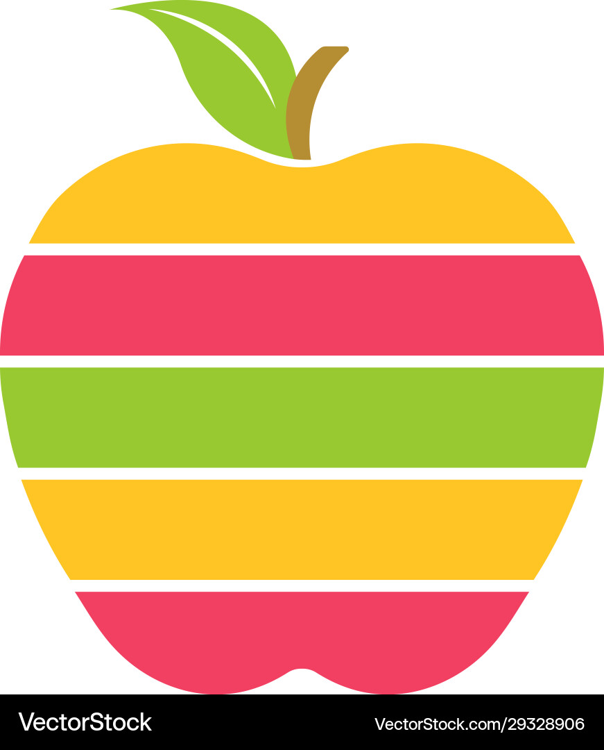 Colorful apple logo Royalty Free Vector Image - VectorStock