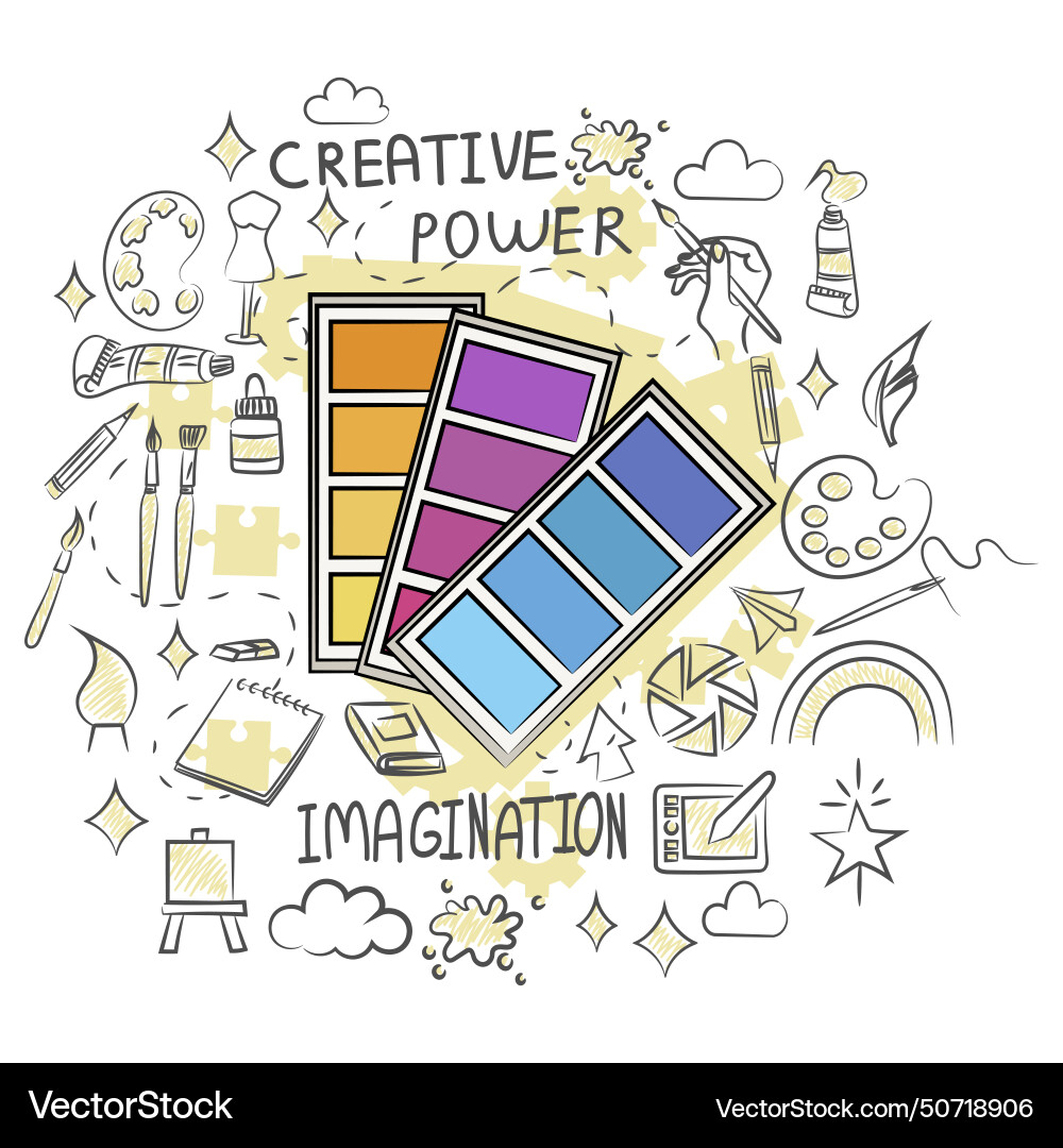 Creative personal talent visual art creation Vector Image
