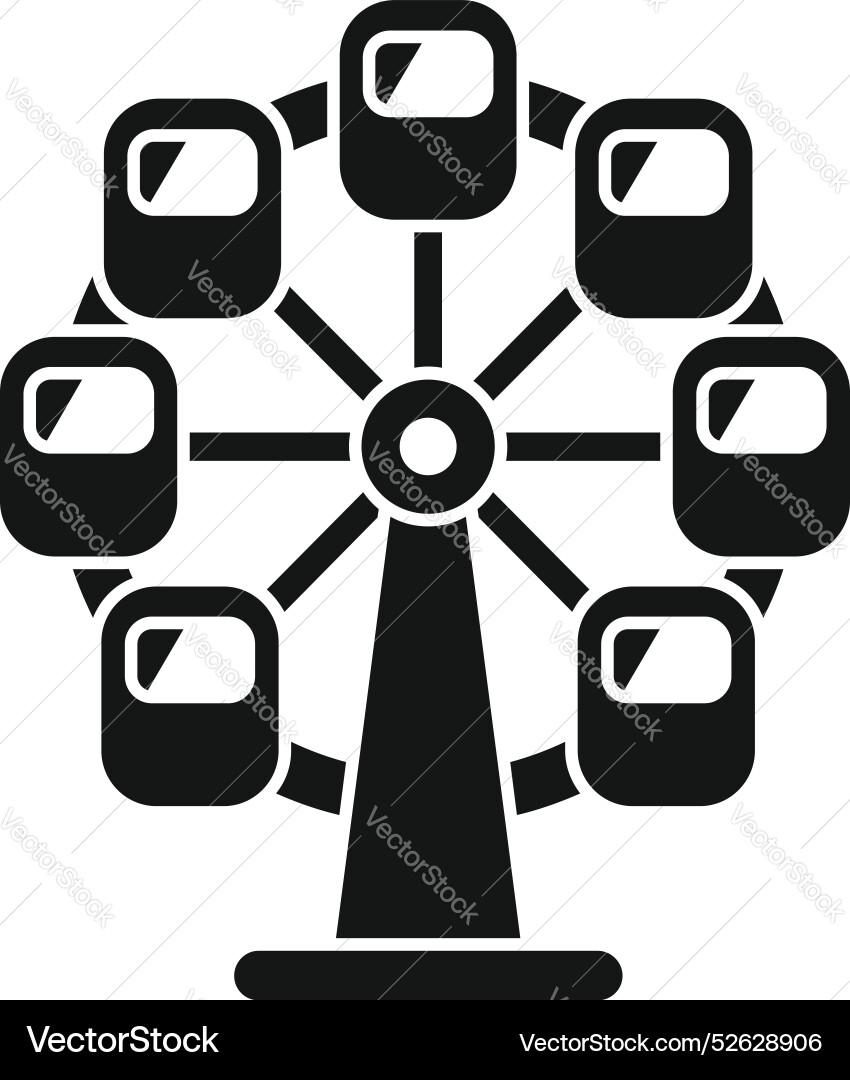 Ferris wheel providing breathtaking views Vector Image