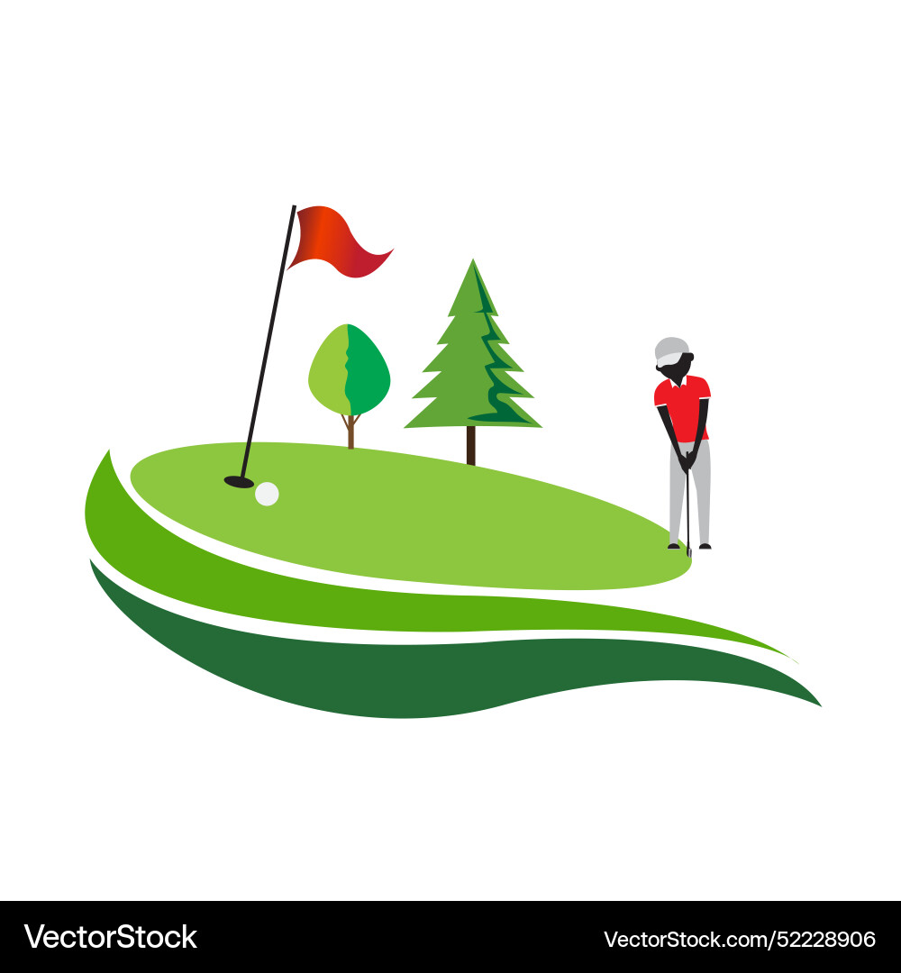 Golf course logo Royalty Free Vector Image - VectorStock