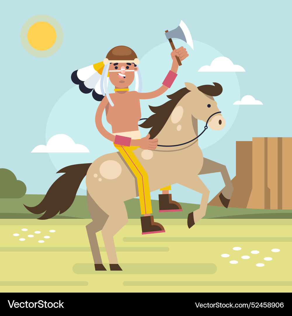Hand drawn apache Royalty Free Vector Image - VectorStock