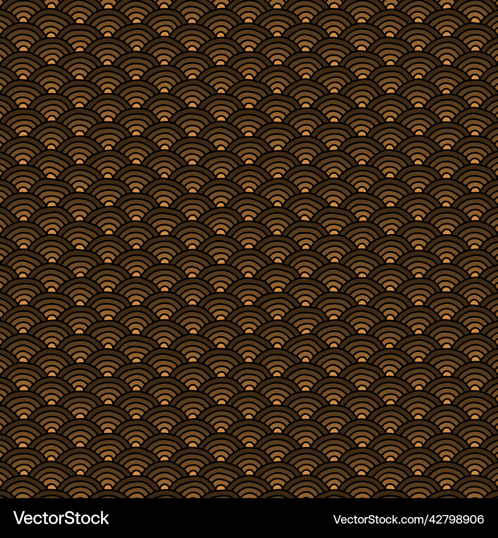 Hand drawn japanese themed pattern background Vector Image