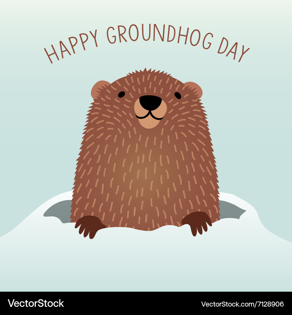 Happy groundhog day design Royalty Free Vector Image