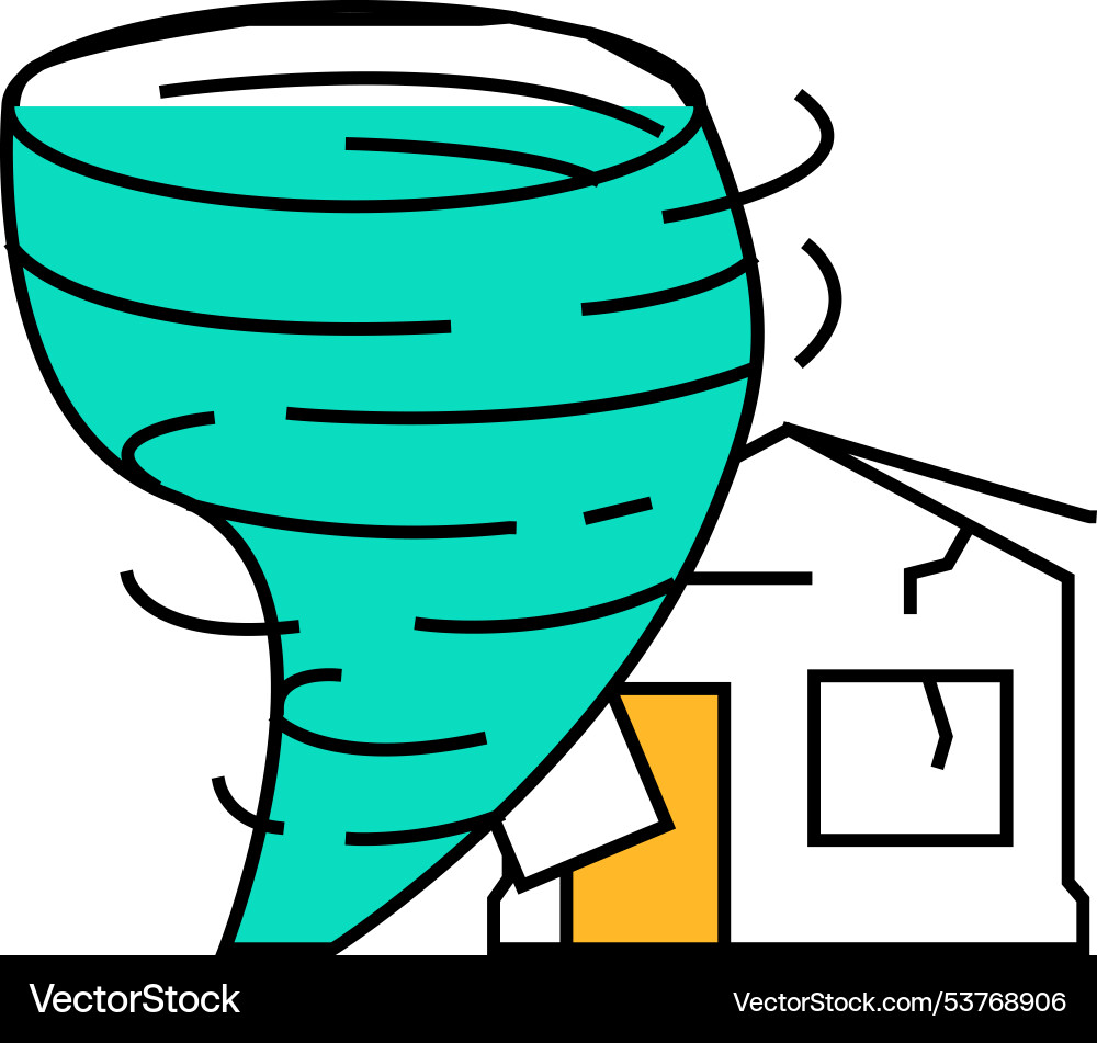 Hurricane break icon color Royalty Free Vector Image