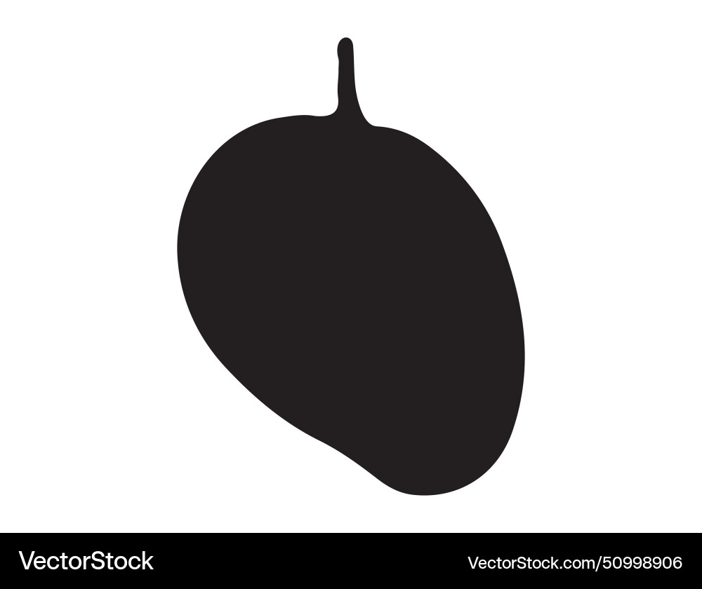 Mango silhouette art Royalty Free Vector Image