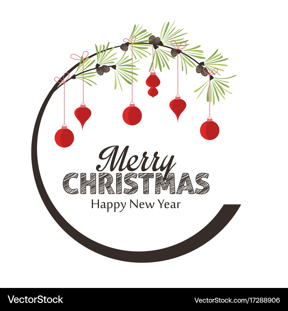 Merry christmas decorations Royalty Free Vector Image