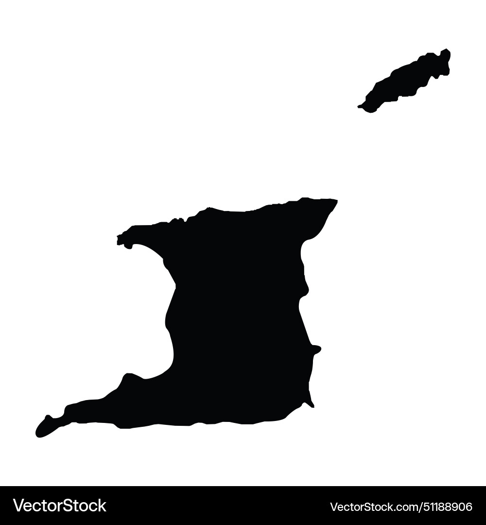 Trinidad and tobago map icon Royalty Free Vector Image