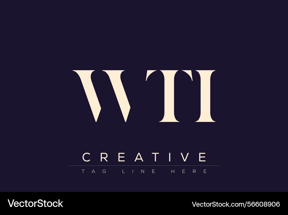 Wti abstract letter logo design – Royalty-Free Vector | VectorStock