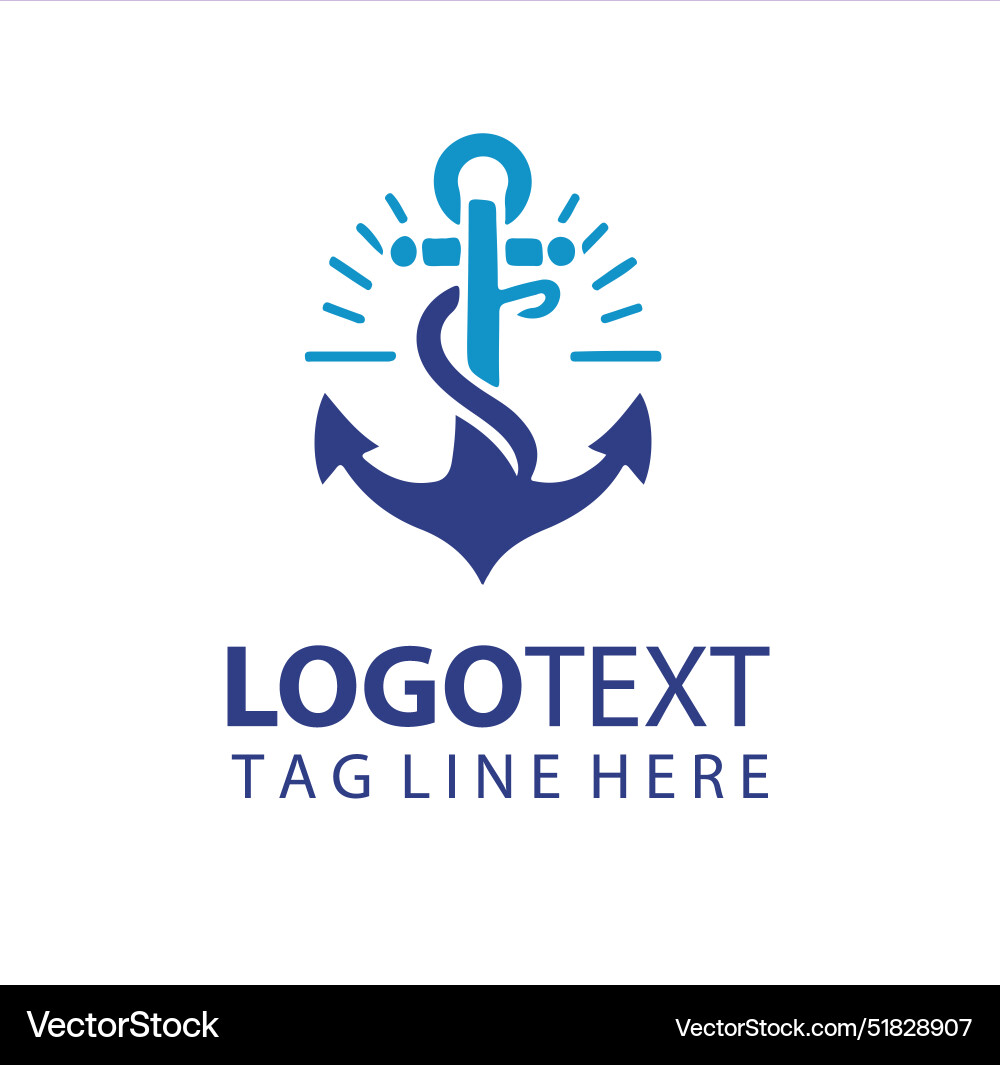 Anchor logo Royalty Free Vector Image - VectorStock