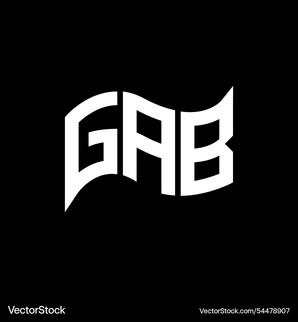 Gab logo design simple and modern Royalty Free Vector Image